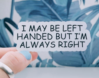 Left Handed Sticker - Etsy