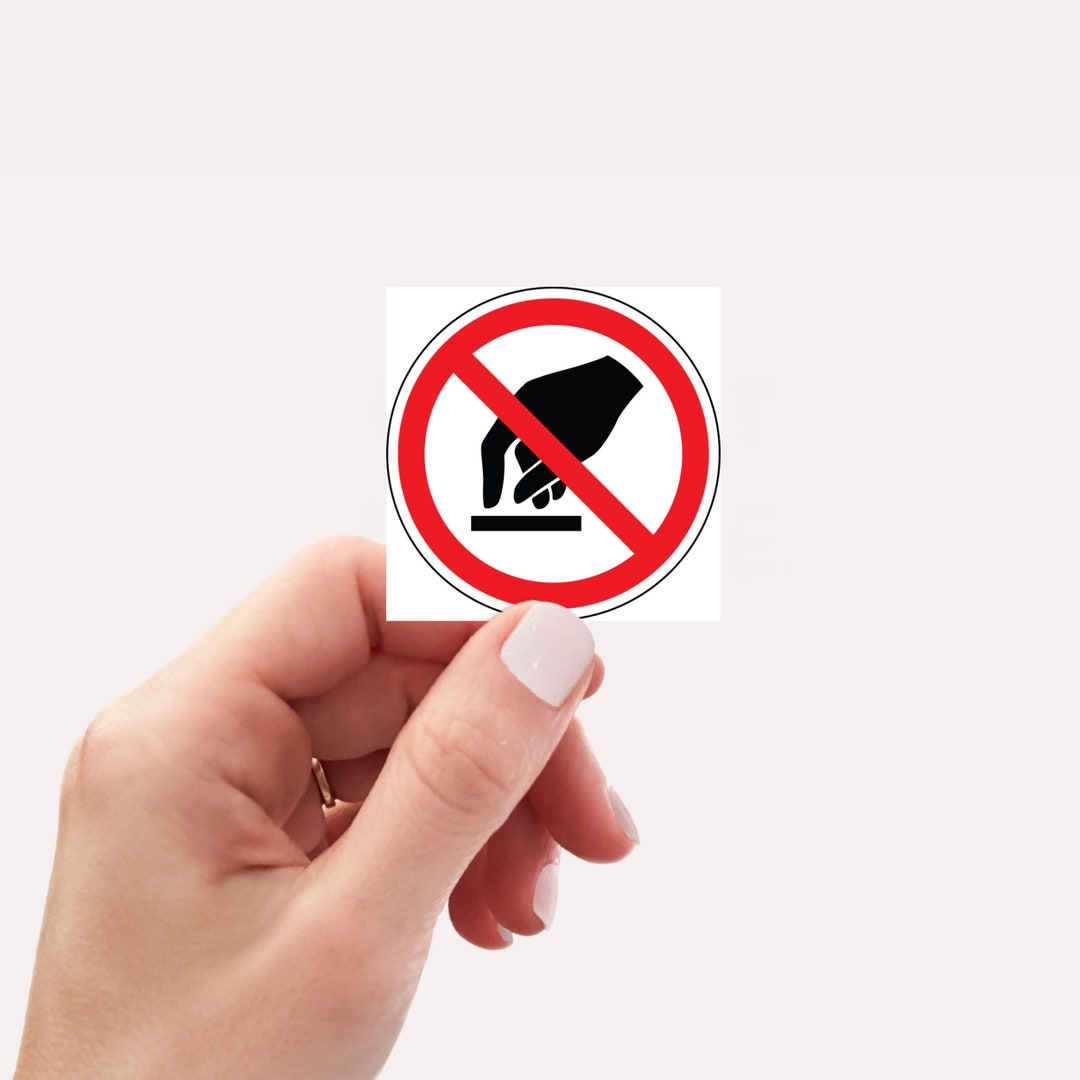Do Not Touch Sticker, Vinyl, Laptop Sticker, Workers Sticker, Tumbler ...