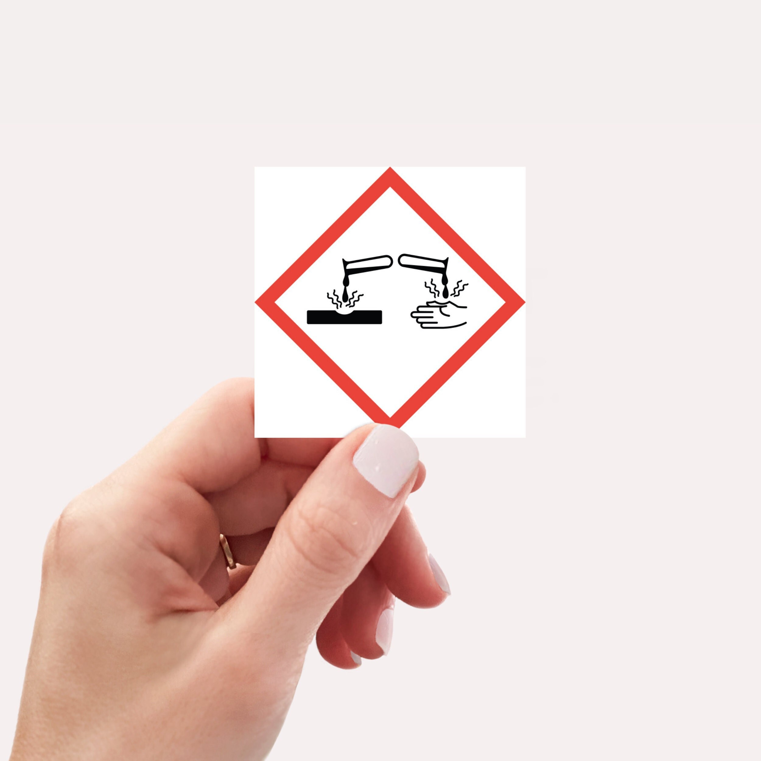 Corrosive Hazard Sticker, Vinyl, Laptop Sticker, Workers Sticker ...