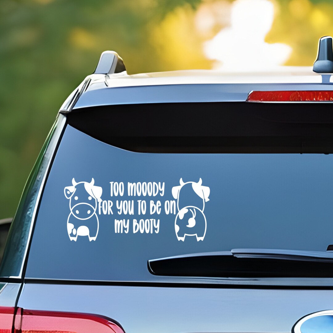 Funny Cow Car Decal: Trendy Car Window Sticker - Etsy