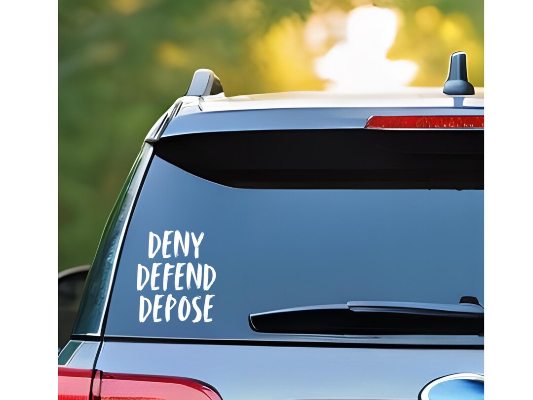 Deny Defend Depose Car Decal: Activist Bumper Sticker - Etsy