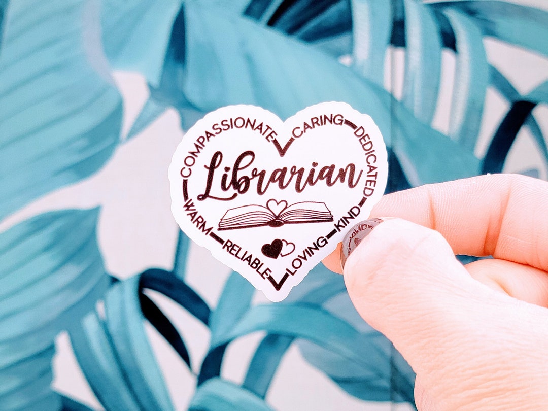 Librarian Sticker Vinyl Laptop Decals Water Bottle Sticker - Etsy