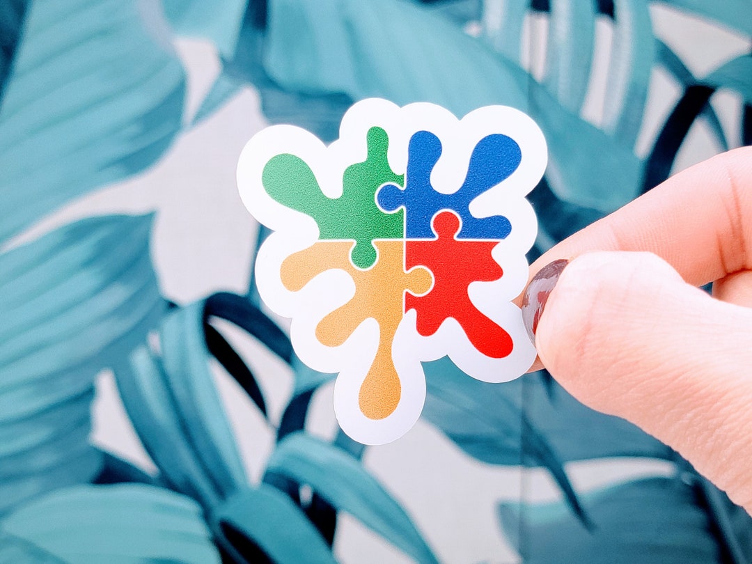 Autism Puzzle Piece Sticker, Vinyl, Laptop Decals, Water Bottle Sticker ...