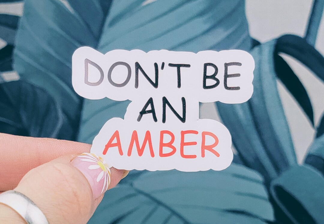 Don't Be an Amber Sticker Vinyl Laptop Sticker Funny - Etsy