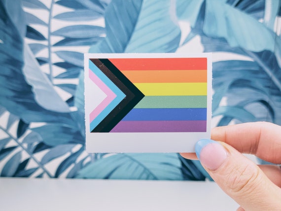 Progress Pride Flag Sticker Vinyl Laptop Sticker Funny - Etsy