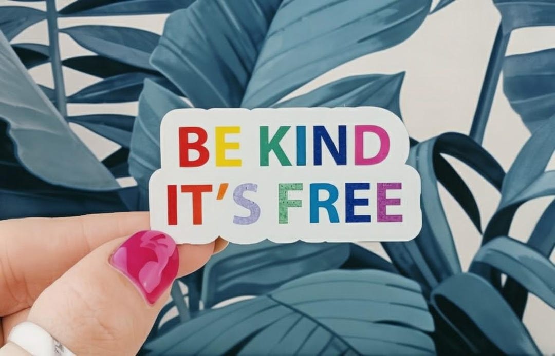 Be Kind It's Free Sticker, Vinyl, Laptop Sticker, Funny Sticker ...