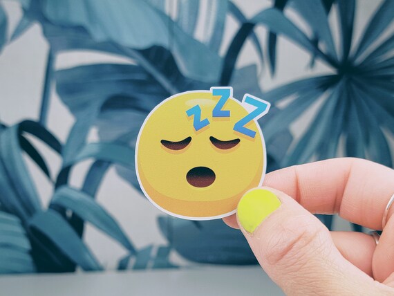 Sleeping Emoji Sticker Vinyl Laptop Sticker Funny Sticker - Etsy