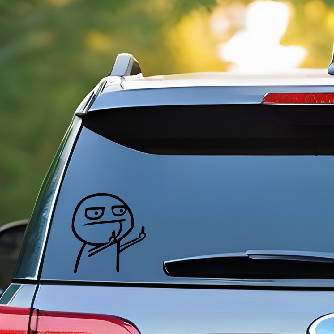 Middle Finger Decal, Funny Car Decal, Car Window Decal Sticker, Car ...
