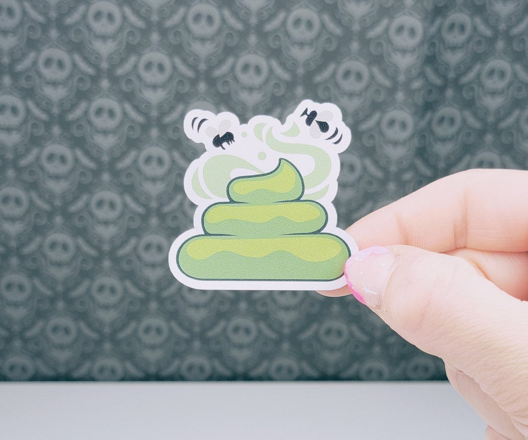 Poop Emoji Sticker, Vinyl, Laptop Sticker, Funny Sticker, Tumbler ...