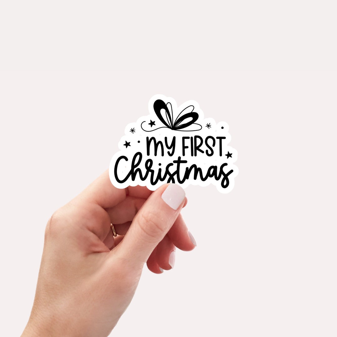 My First Christmas Sticker, Vinyl, Laptop Sticker, Cute Sticker ...