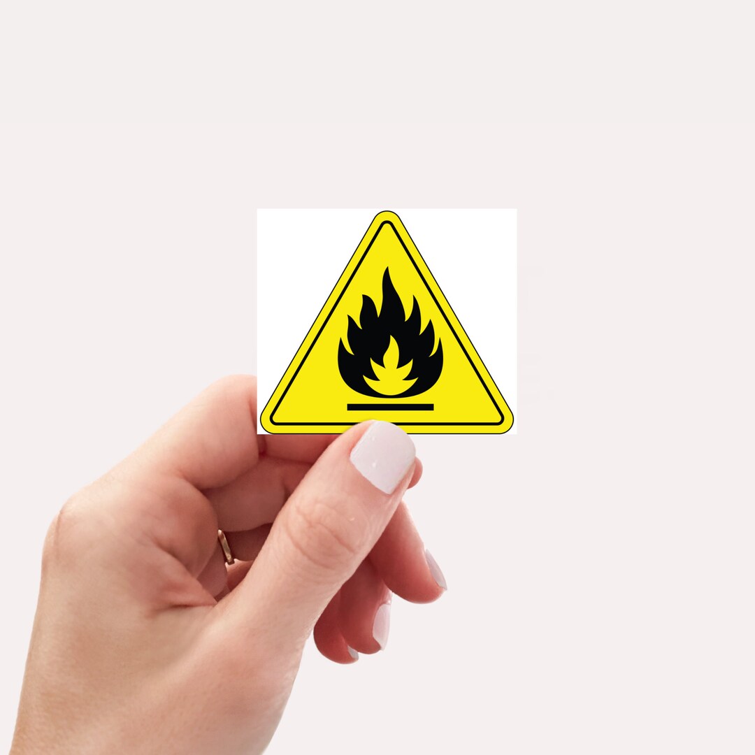 Fire Hazard Sticker: Glossy Vinyl Safety Decal - Etsy
