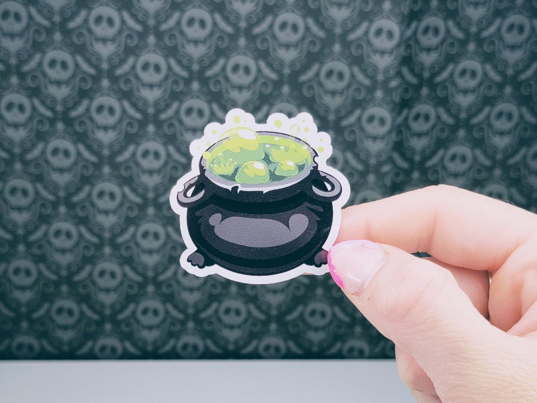 Cauldron Emoji Sticker, Vinyl, Laptop Sticker, Funny Sticker, Tumbler ...