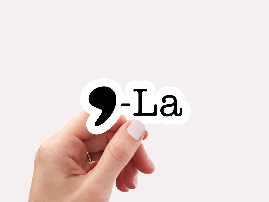 Comma La Sticker, Vinyl, Laptop Decals, Water Bottle Sticker ...