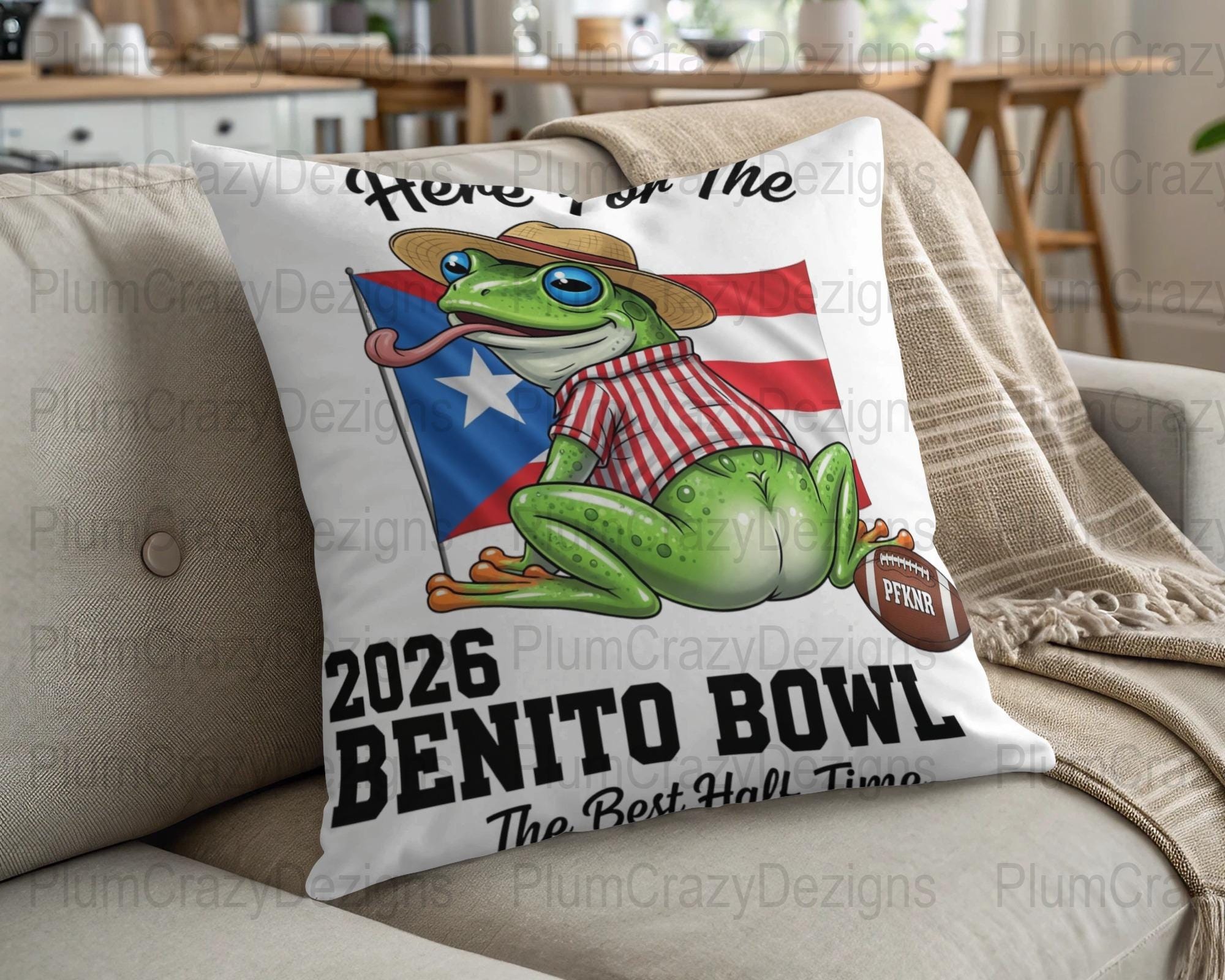 2026 Benito Bowl Png, Frog Clipart, Puerto Rico Flag, Football, Digital ...