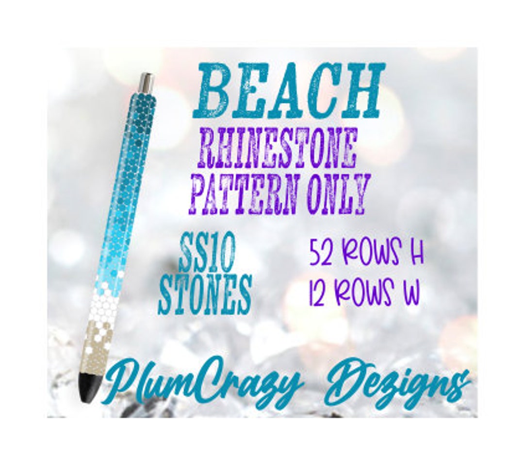 Beach Pen Rhinestone Pattern, Ss10 Rhinestone Template PNG Rhinestone ...