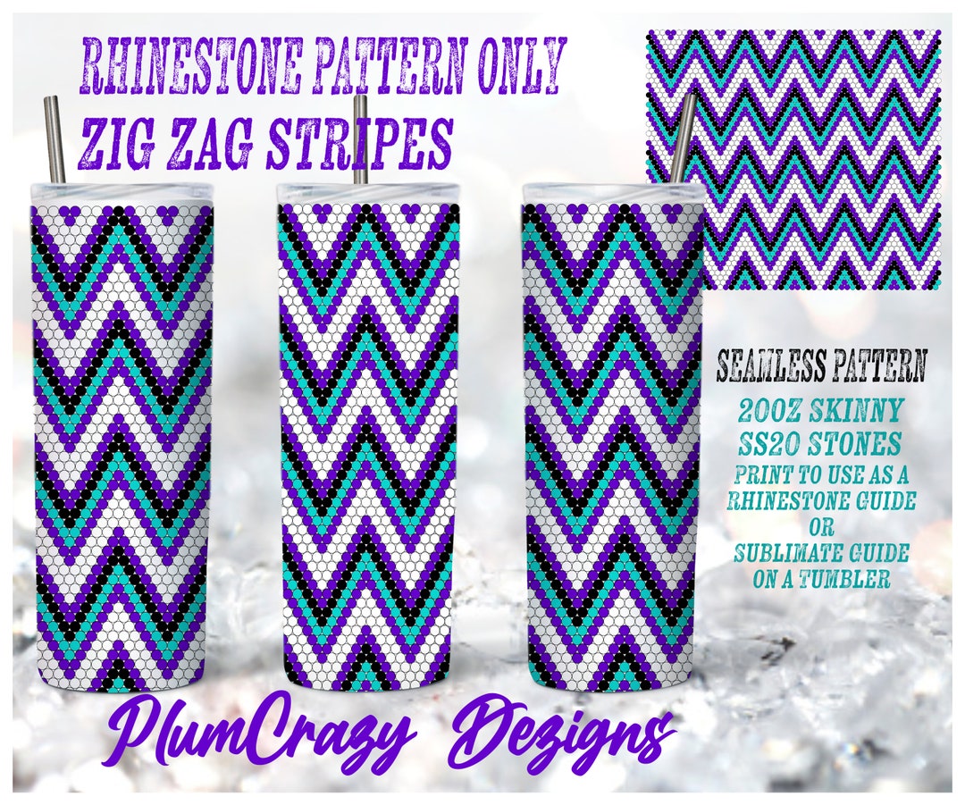 20oz, Ss20 Rhinestoneszigzag 3 Color Rhinestone Template, Rhinestone ...