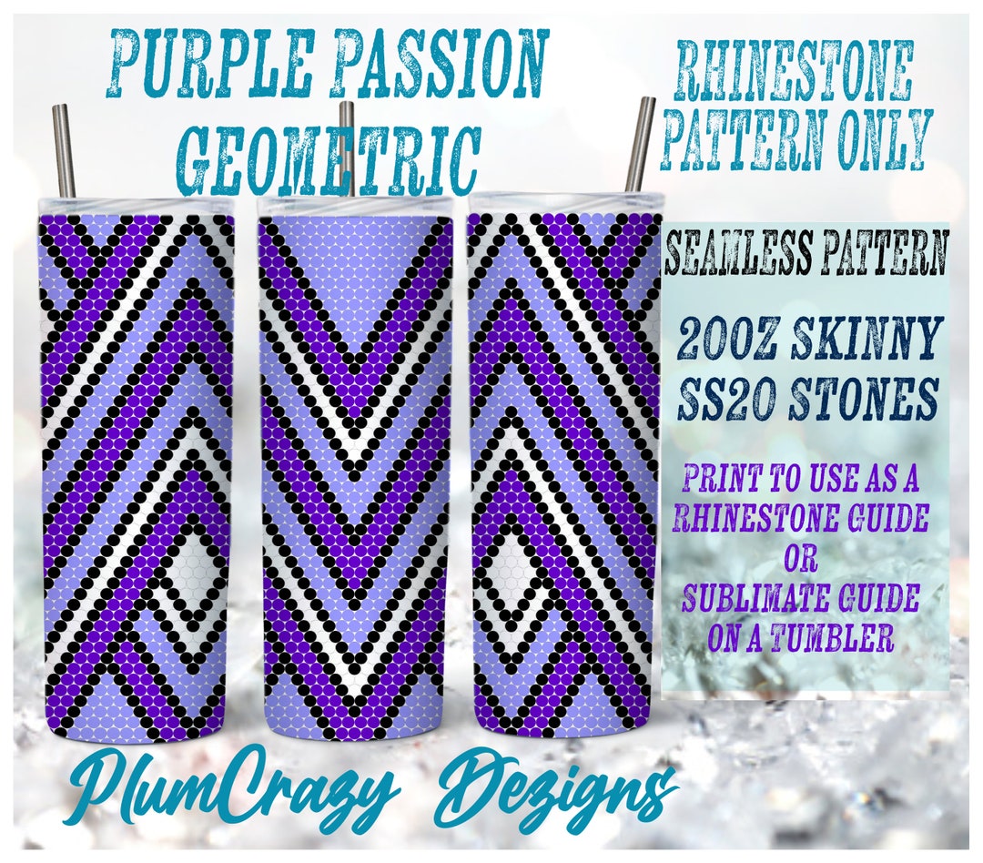 Purple Passion 20oz SS20 Rhinestone Template, Rhinestone Tumbler ...
