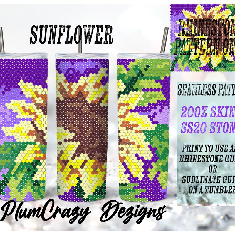 Rhinestone Sunflower - Etsy