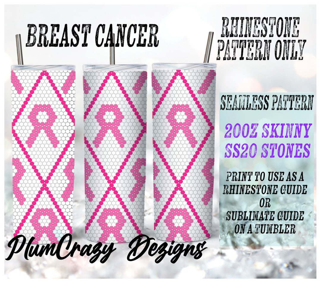 20oz, Ss20 Pink Breast Cancer Ribbons Rhinestone Template, Rhinestone ...