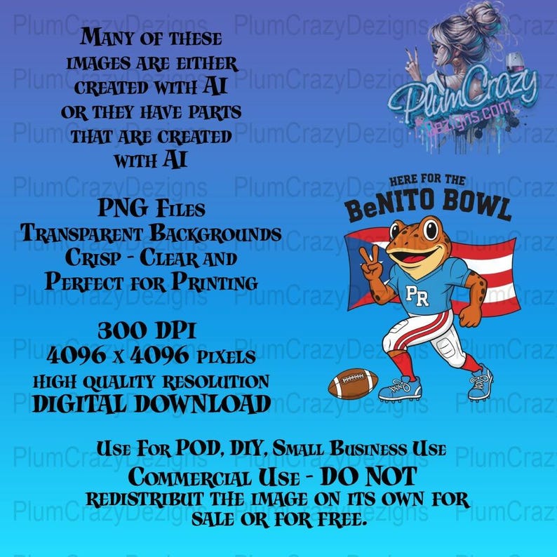 Benito Bowl Frog PNG, Football Clipart, Puerto Rico, Sports, Digital ...