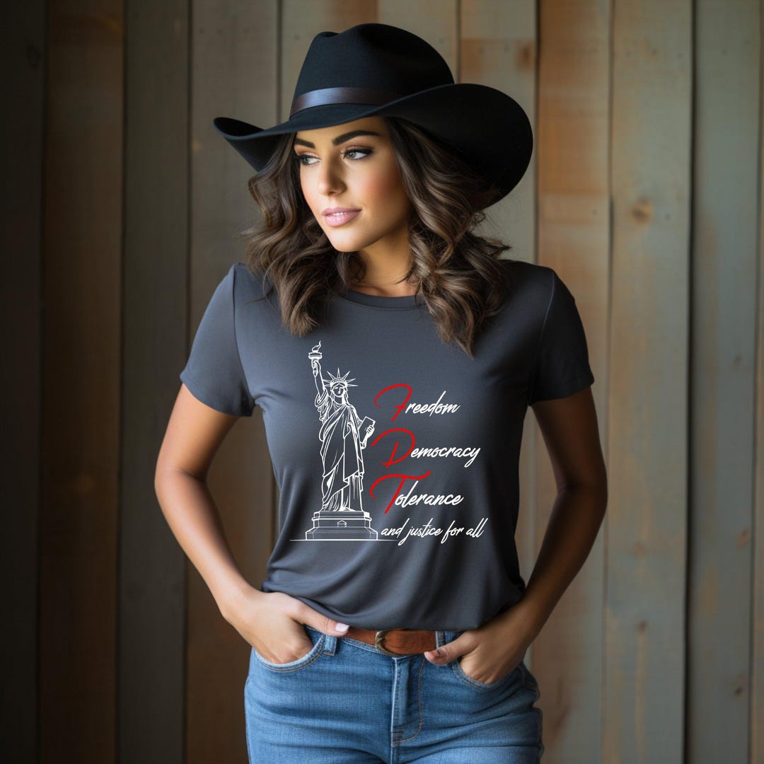 FTD Freedom Democracy Tolerance Justice T-shirt, Political Statement ...
