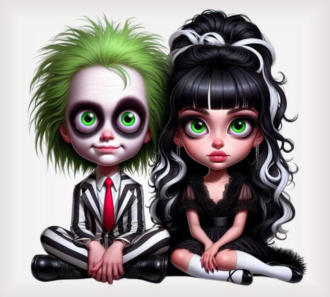 Spooky Cute Digital Art Print Instant Download Halloween Decor Creepy ...