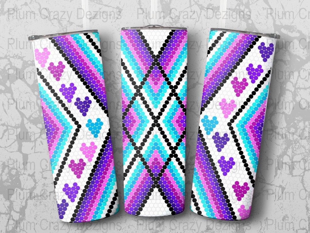 20ss 20oz Rhinestone Tumbler Template, Seamless Sublimation, Print on ...