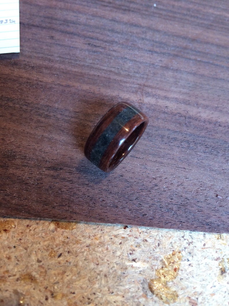 Welsh Slate Ring With Your Choice of Wood - Etsy UK