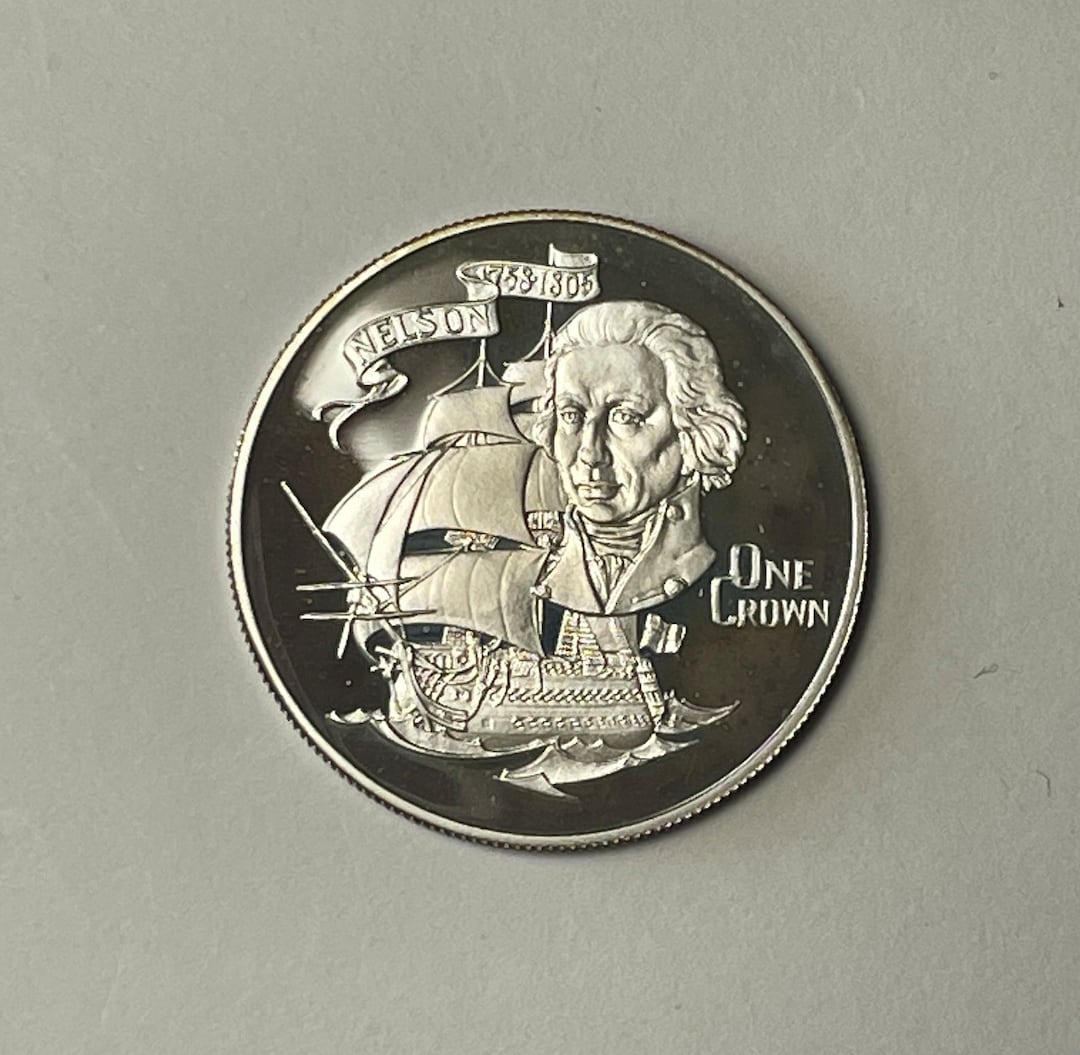 Gibraltar 1980 Lord Nelson Commemorative Sterling Silver Crown Coin - Etsy