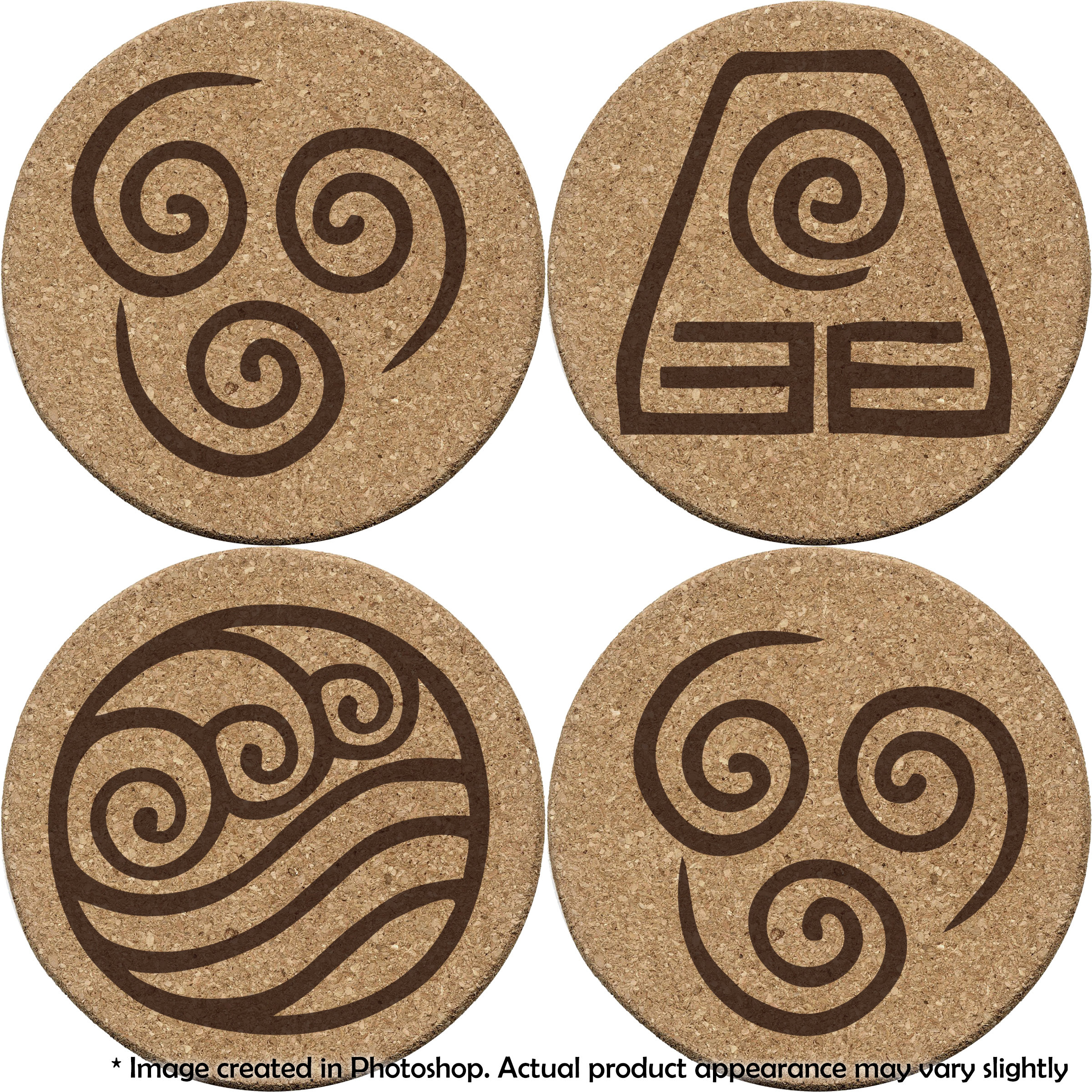 Avatar: The Last Airbender 4 Coaster Set Team Avatar Extended (Double ...