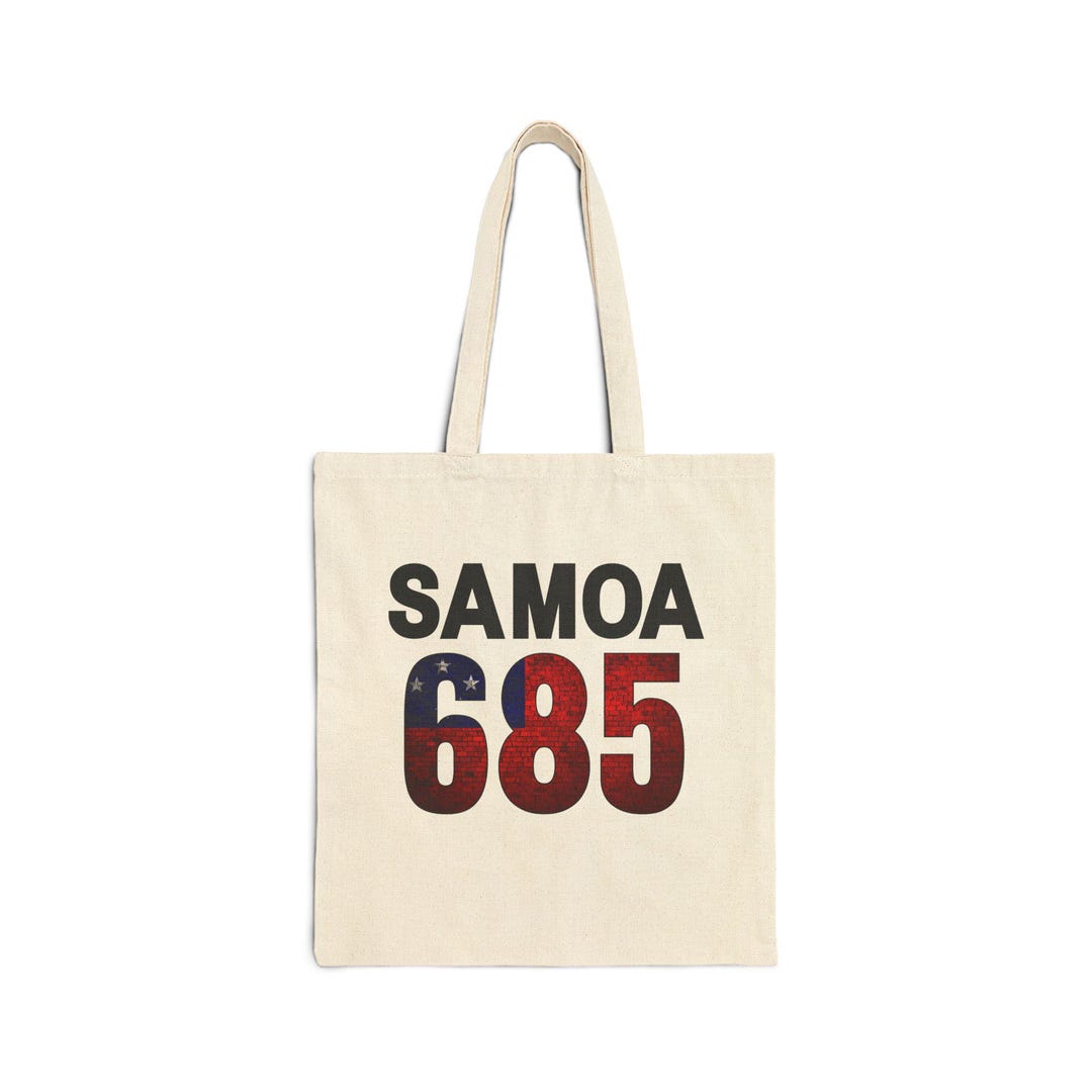 Samoan Canvas Tote Bag Polynesian Gift, Pacific Islander Gift, Samoan ...