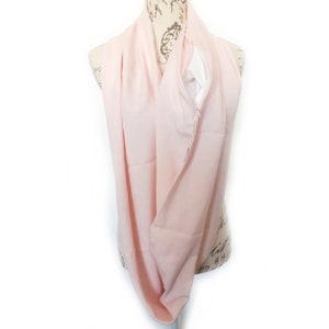 Soft Pink Bamboo and Spandex Infinity Scarf With Hidden Zipper Pocket ...
