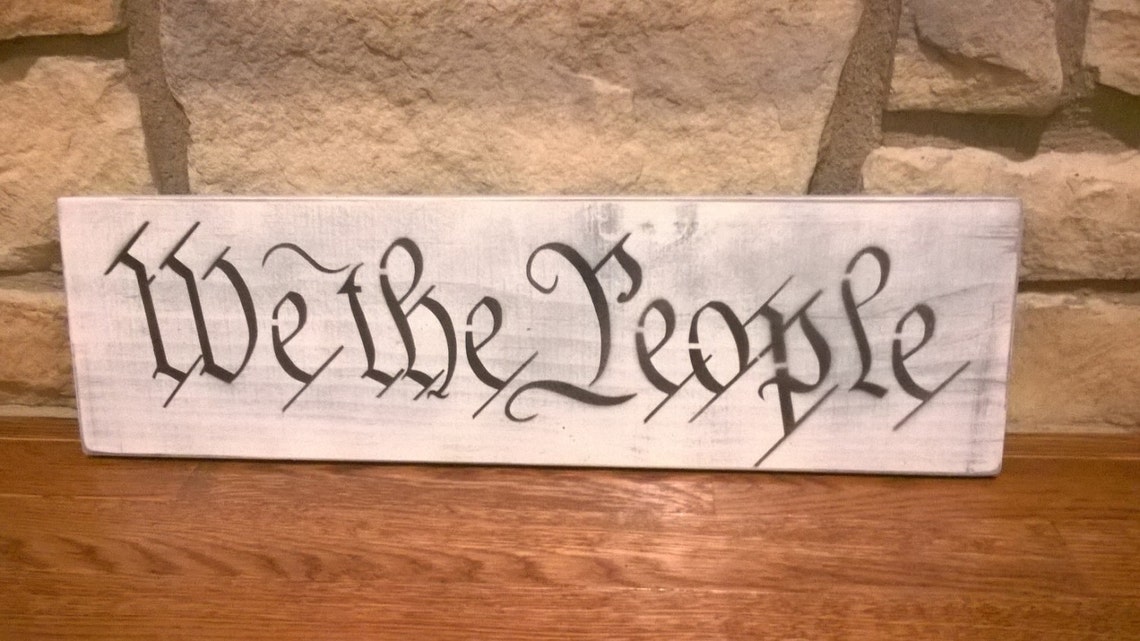 We the People Rustic Wooden Sign - Etsy