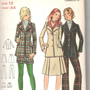 Unused 1970s Quick Butterick 6346 Ladies Size 12, 34 Bust, UNCUT Sewing ...