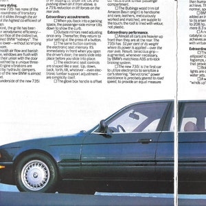 1990 BMW 735i Advertisement, It Has No Peer, Thick Glossy Paper, Double ...