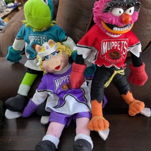 Hockey Muppets Kermit, Miss Piggy and Animal, Mcdonald's 1995, 11 Inch ...