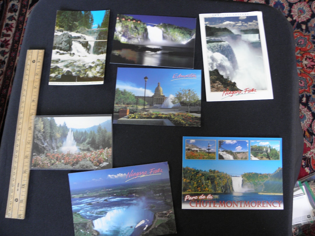 7 Postcards, Waterfalls & Water, 2 Vintage, Niagra Falls, Butchart ...