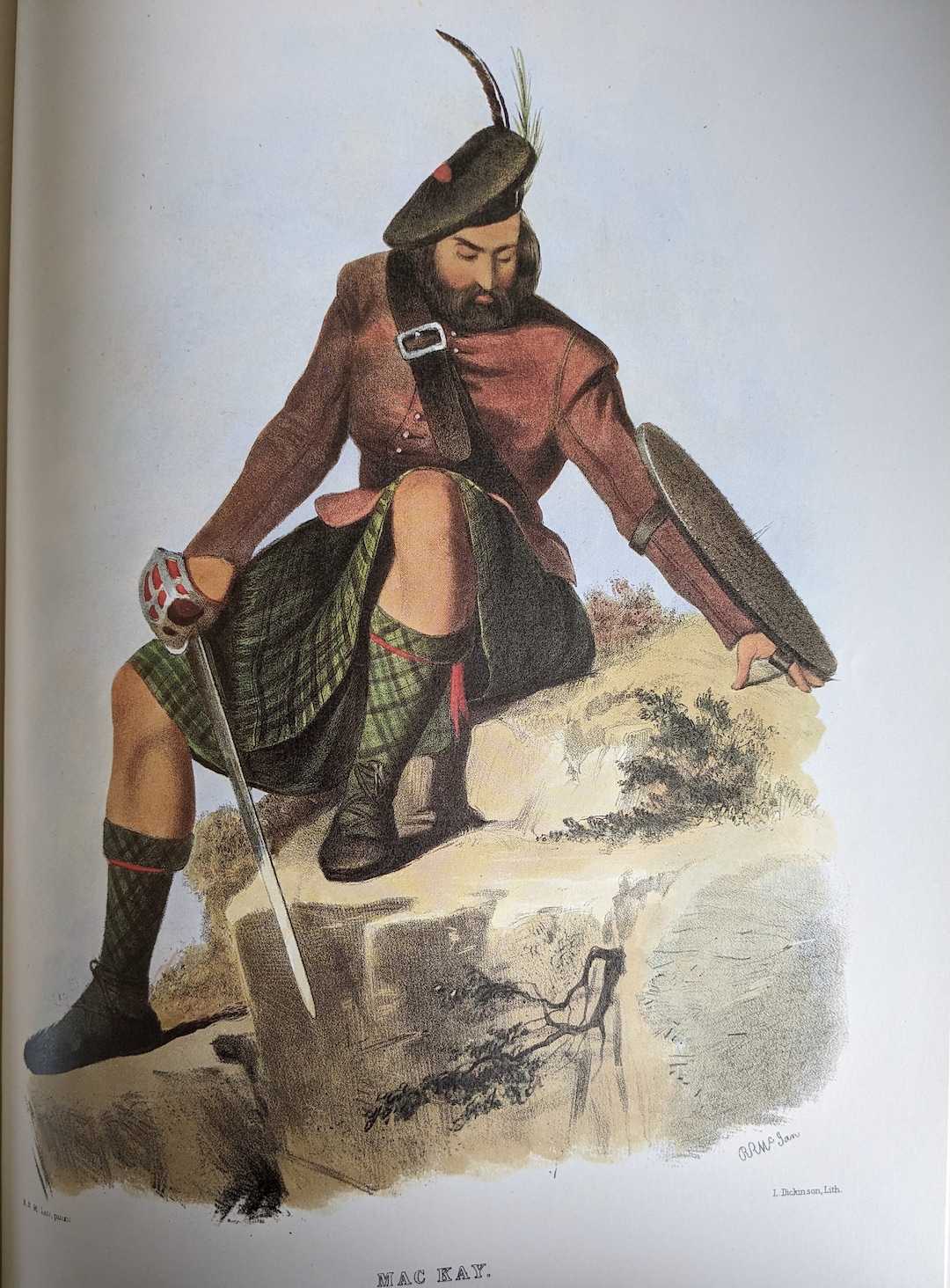 Mac Kay Clan, Mackay Tartan, 10 by 13 Inch Poster Print, Clans and Tartans of Scotland, R R ...