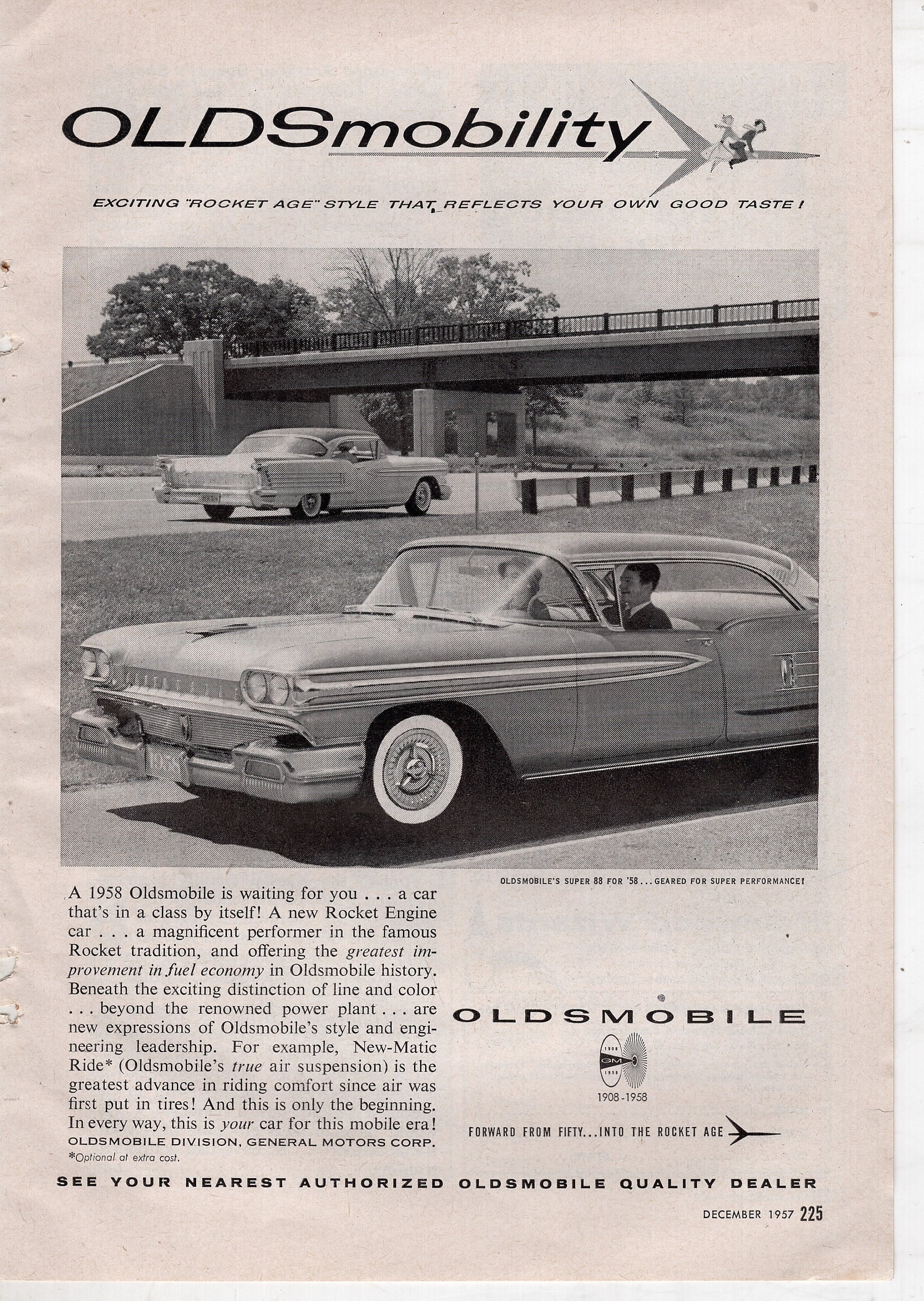 Vintage 1964 Ad, Oldsmobile, Rocket Age Style, Frameable Ad, 6.5 by 9.5 ...
