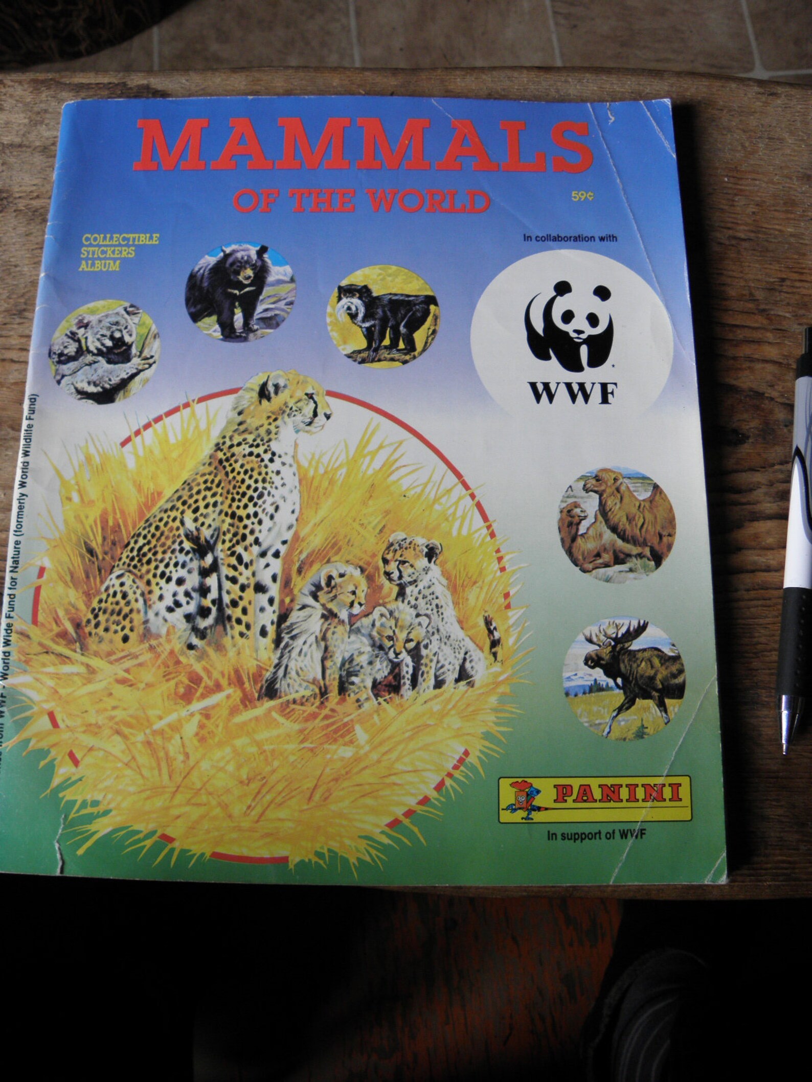 Mammals Panini sticker book 1985 colourful centerfold | Etsy