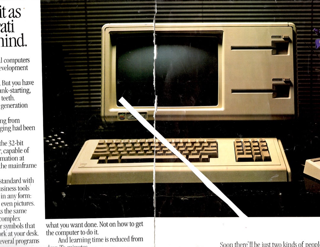 Vintage 1983 Ad Apple Computers Introduces, Apple Lisa Ready for ...