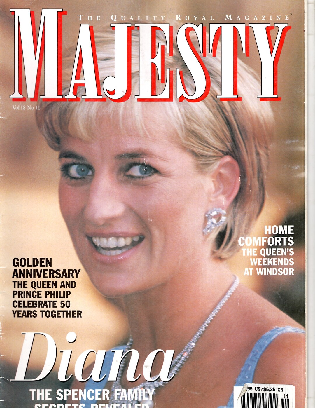 Nov 1987 Majesty Magazine Vol 18 No11, Diana, Spencer Family Secrets ...