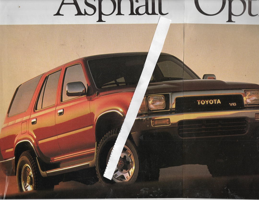 Vintage 1980s, Magazine Ad, Toyota 4runner, 2 Pages Spliced Together ...