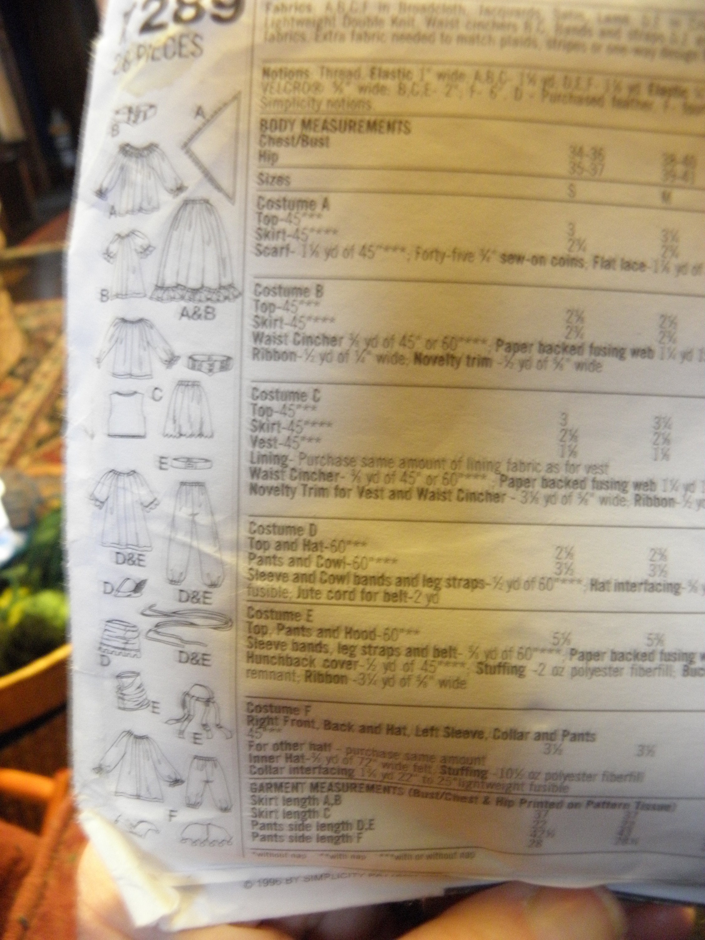 Adult Costume Men Women Sizes S to L Simplicity 7289 Robin - Etsy