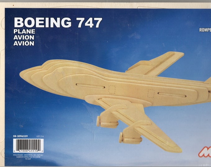 3D Wooden Puzzle, Boeing 747, Aircraft Model, , Punch Out Pieces, Have ...
