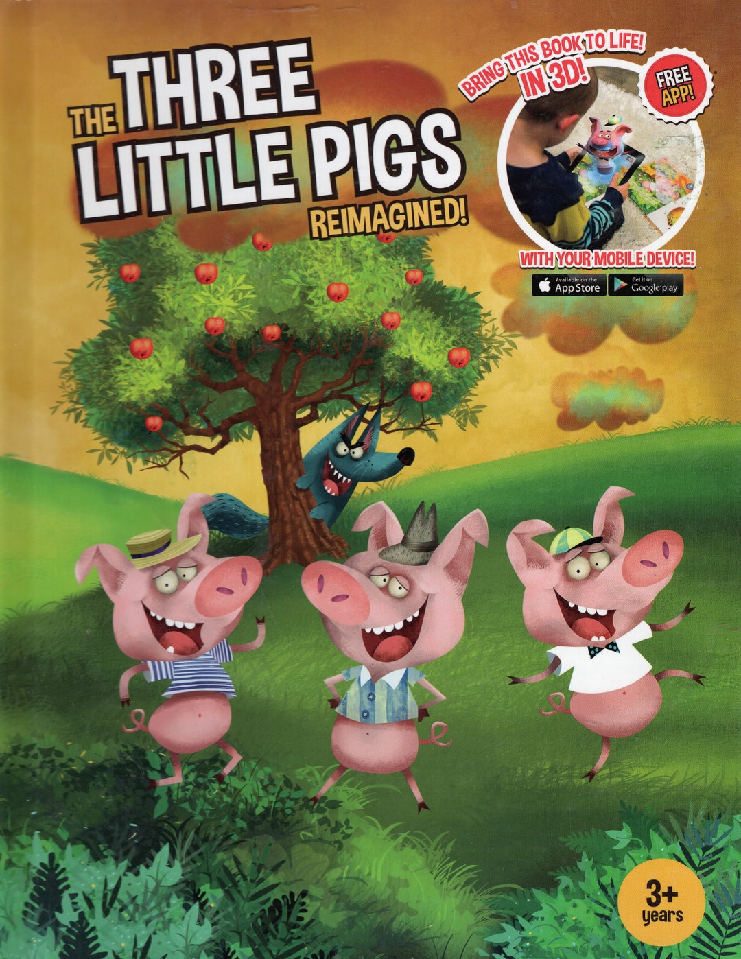 The 3 Little Pigs, Reimagined, 3D App Available, Hardcover, NEW Copy ...