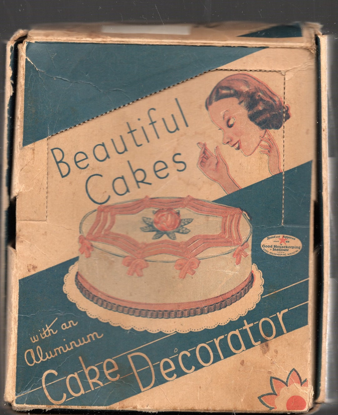 Vintage, 1950s, UNUSED, Mid Century, Beautiful Cakes, With an Aluminum ...