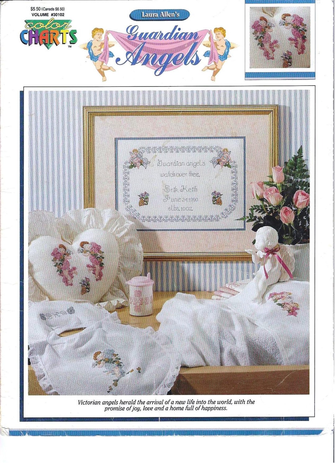 Guardian Angels, Cross Stitch Charts, Colour Charts, L Allen, - Etsy