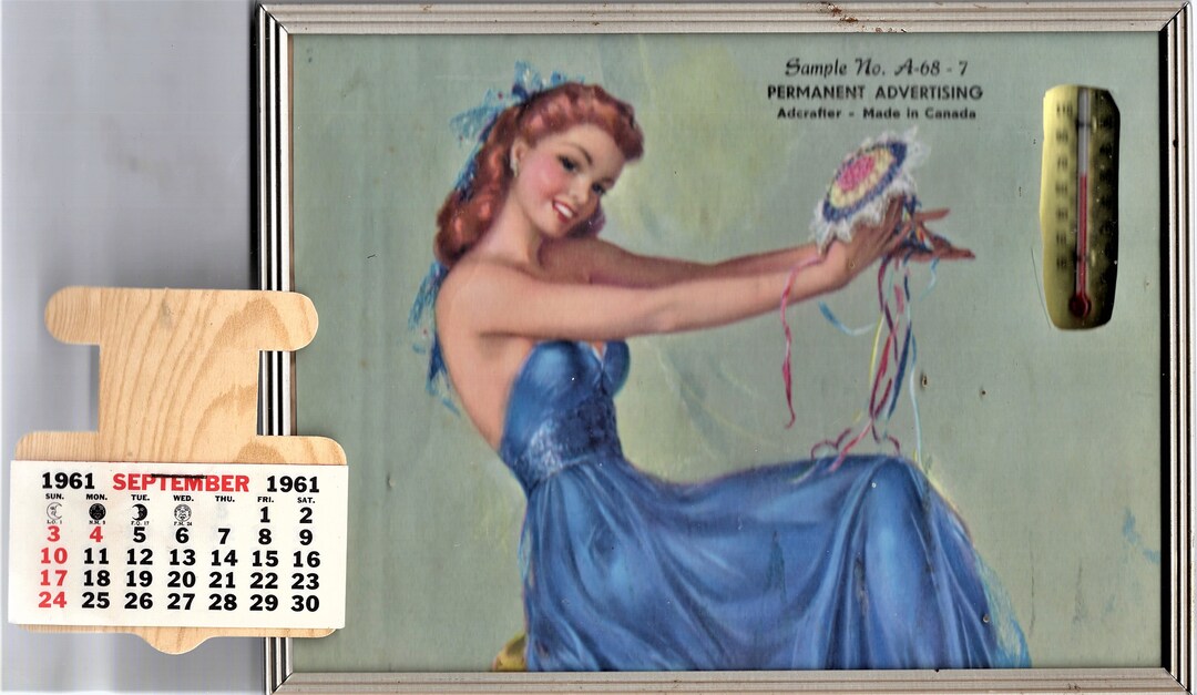 Vintage 1961 Advertising Sample, With Calendar, Thermometer, Sample ...