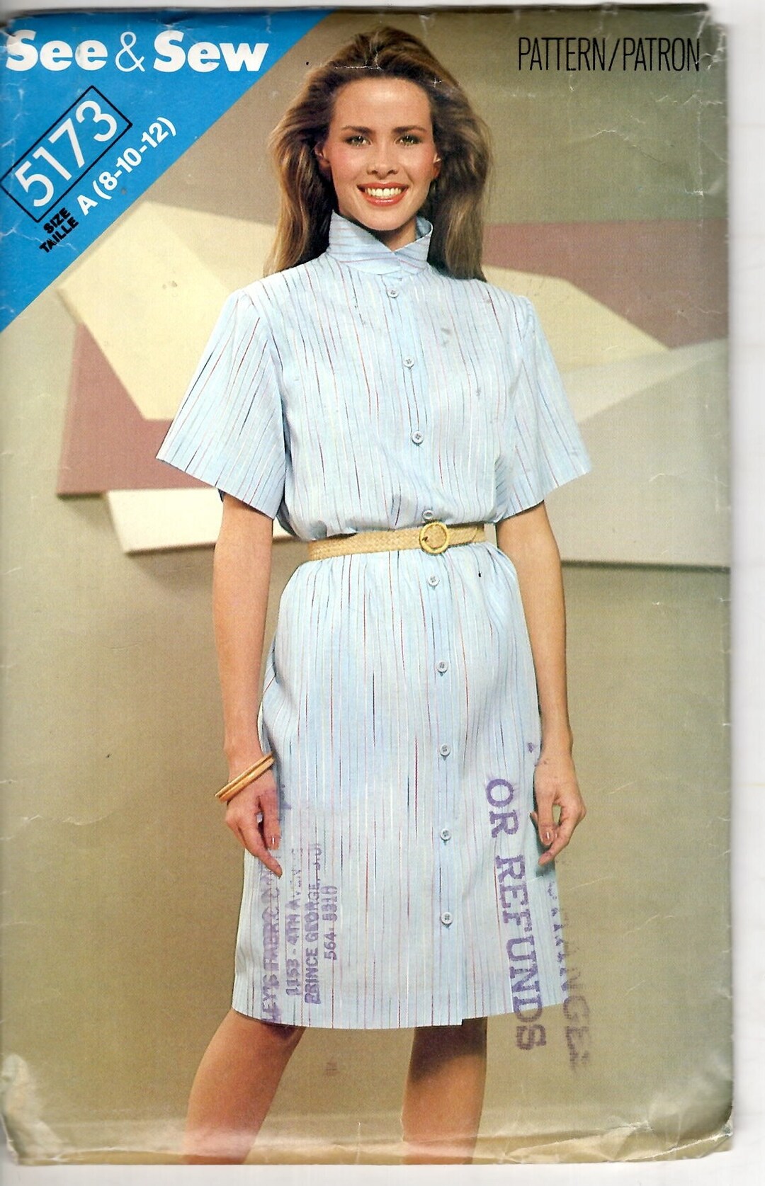 1960s, Butterick, See and Sew 5173, Ladies Size 8 to 12,dress Sewing ...